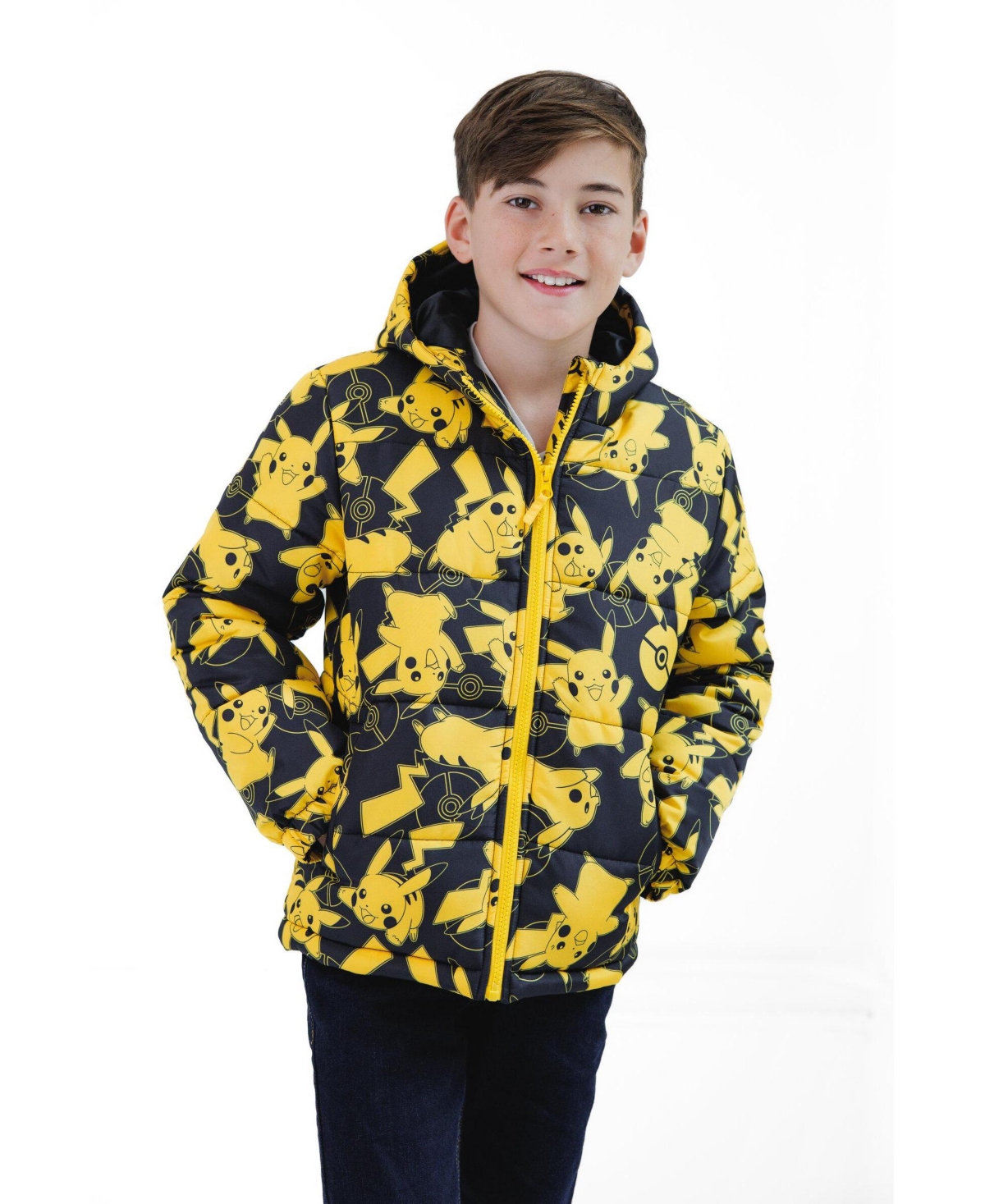 Click here for Pokemon Pikachu Boys ( 4 to 16 ) Hooded Puffer Coa... prices