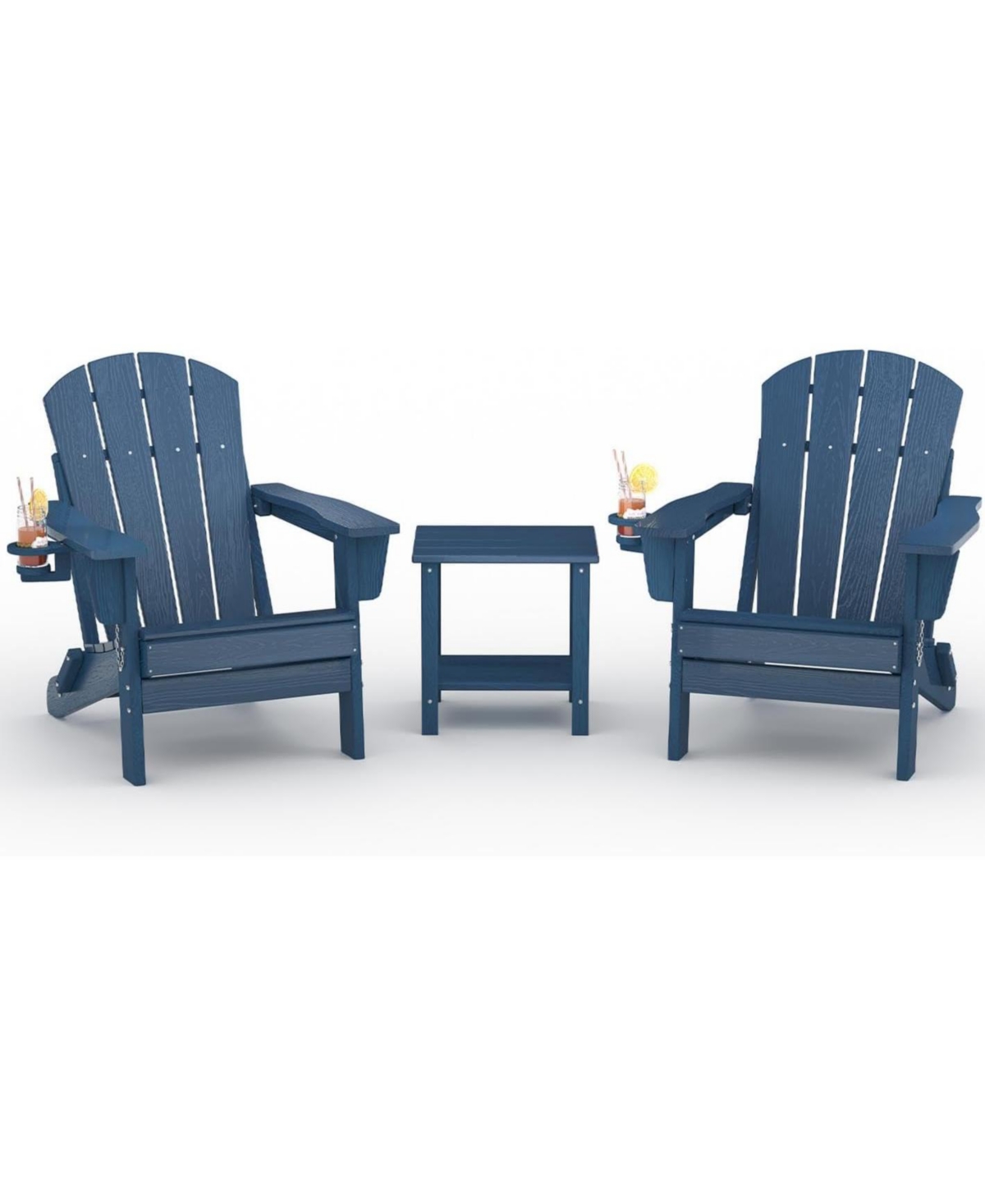 Click here for gaomon Folding Adirondack Chair Set of 2 with Side... prices