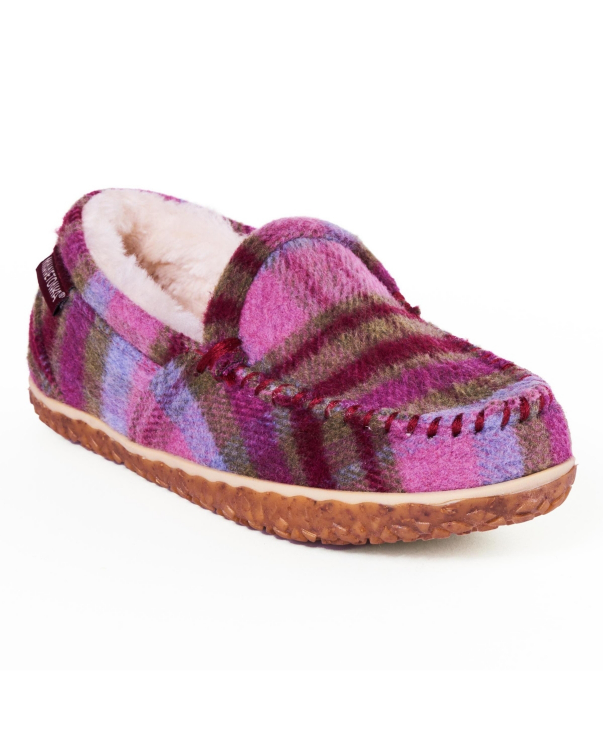 Click here for Minnetonka Womens Tempe Slippers - Purple plaid prices
