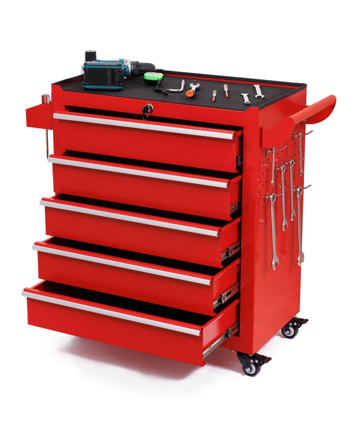 Click here for Clihome 5-Drawer Tool Cabinet - Red prices