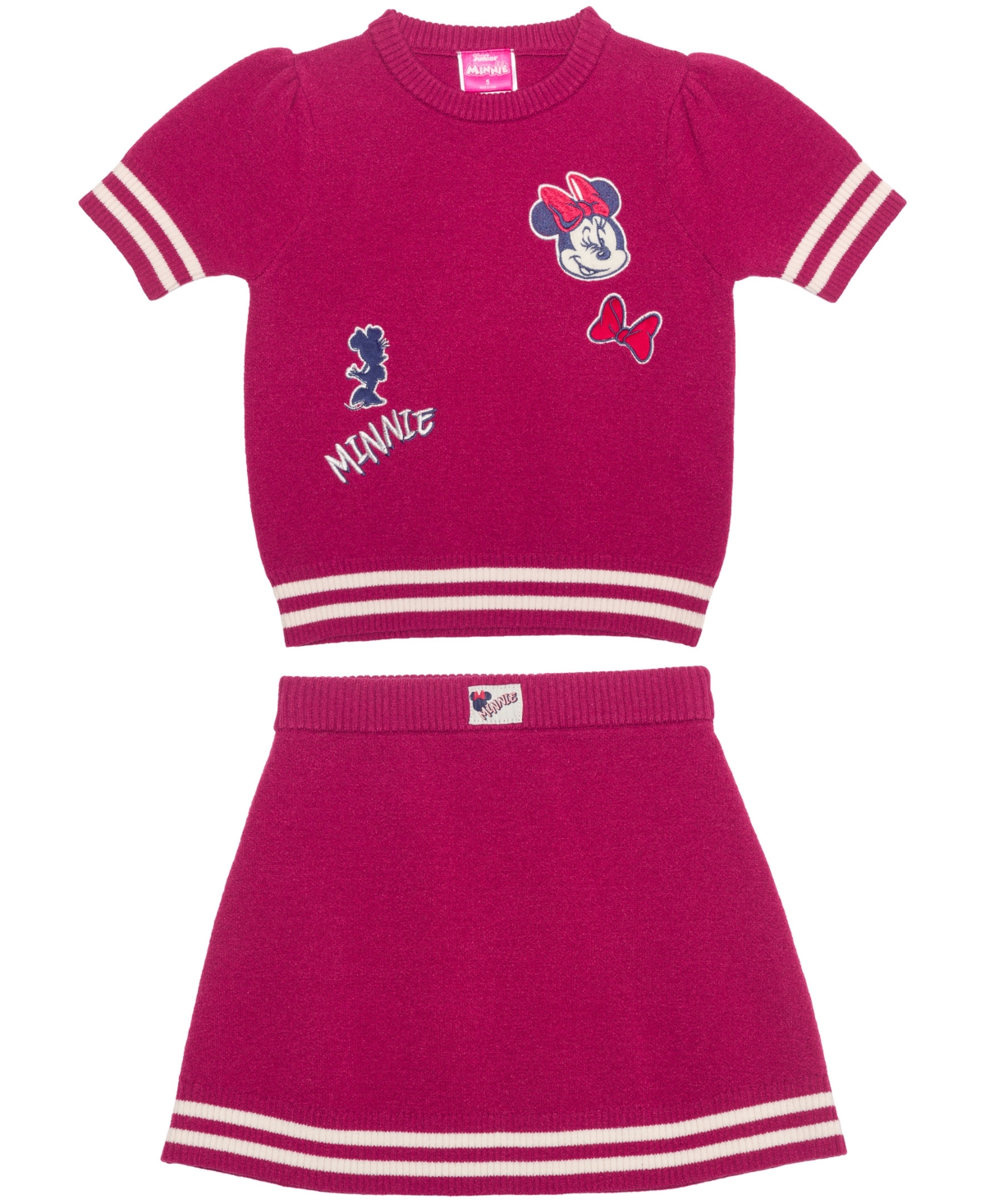 Click here for Disney Girls 2T-6X Minnie Mouse Sweater Varsity Sk... prices