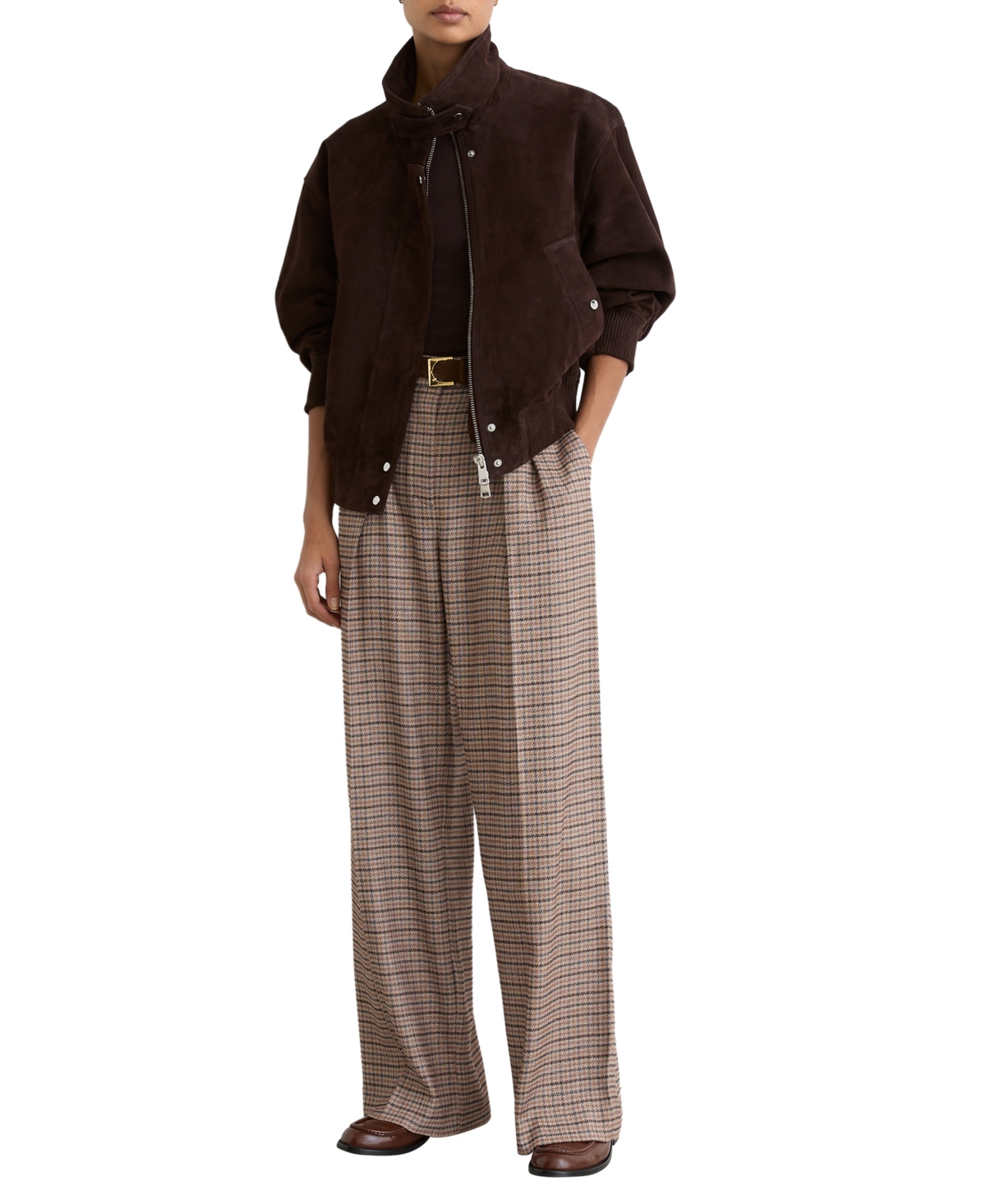 Click here for Reiss Womens River Wide-Leg Pleated Trousers - Neu... prices