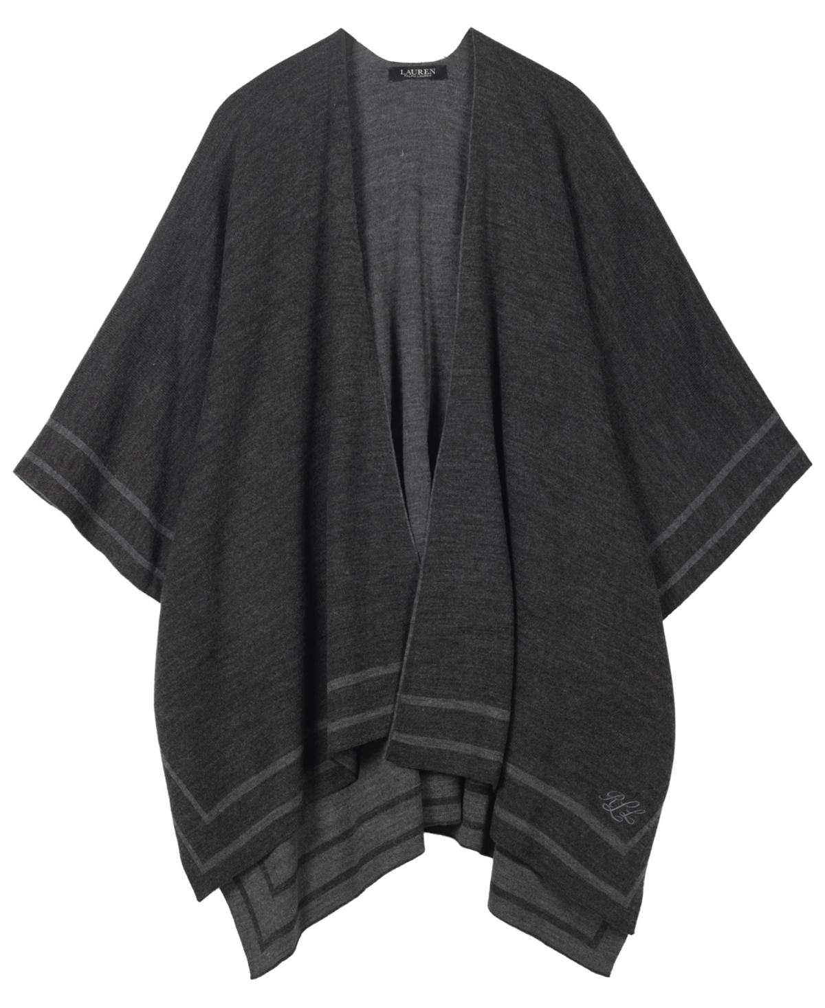 Click here for Lauren Ralph Lauren Reversible Border Stripe Ruana... prices