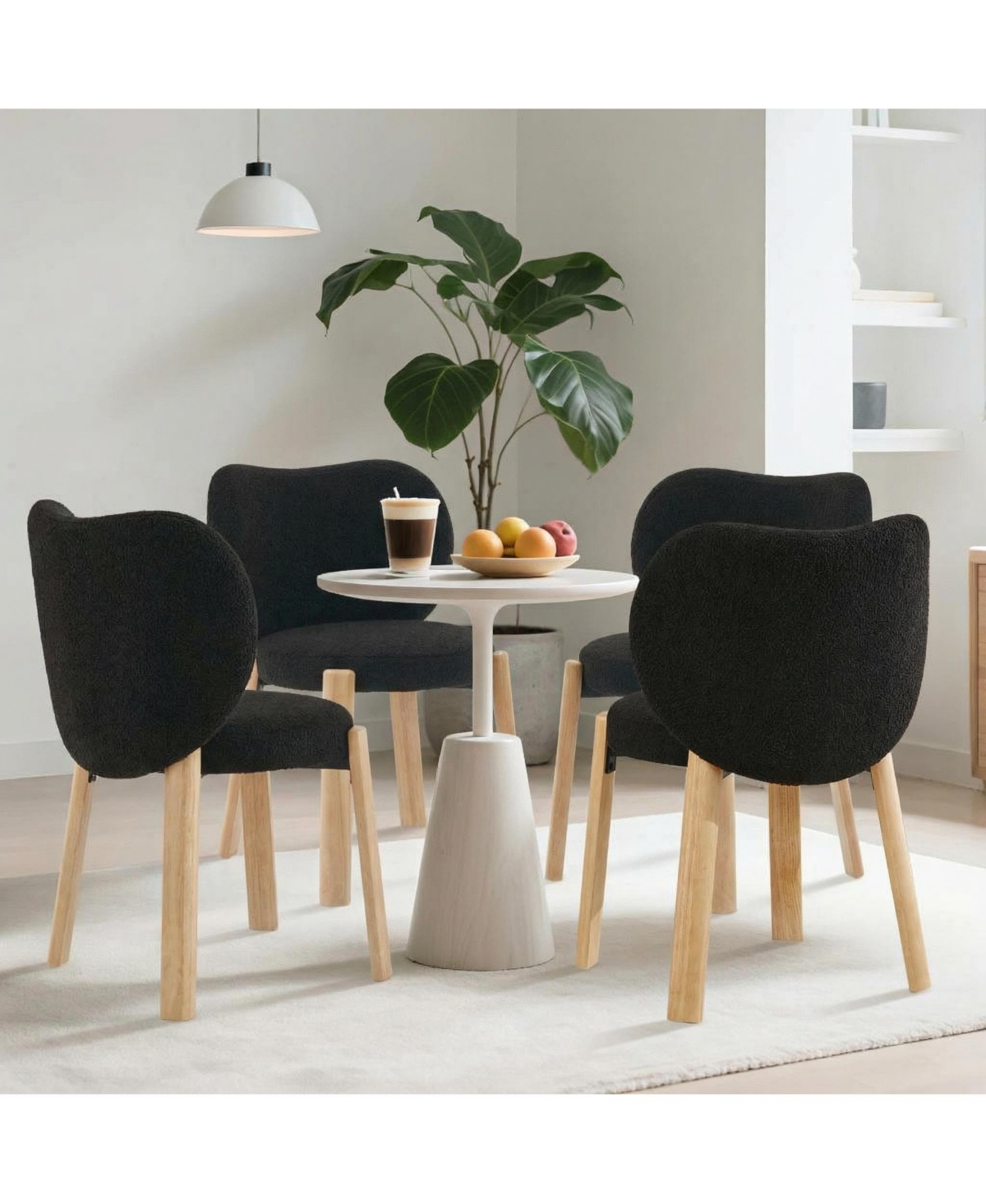 Click here for homfan Modern Accent Chairs Set of 4  Love-Shaped... prices