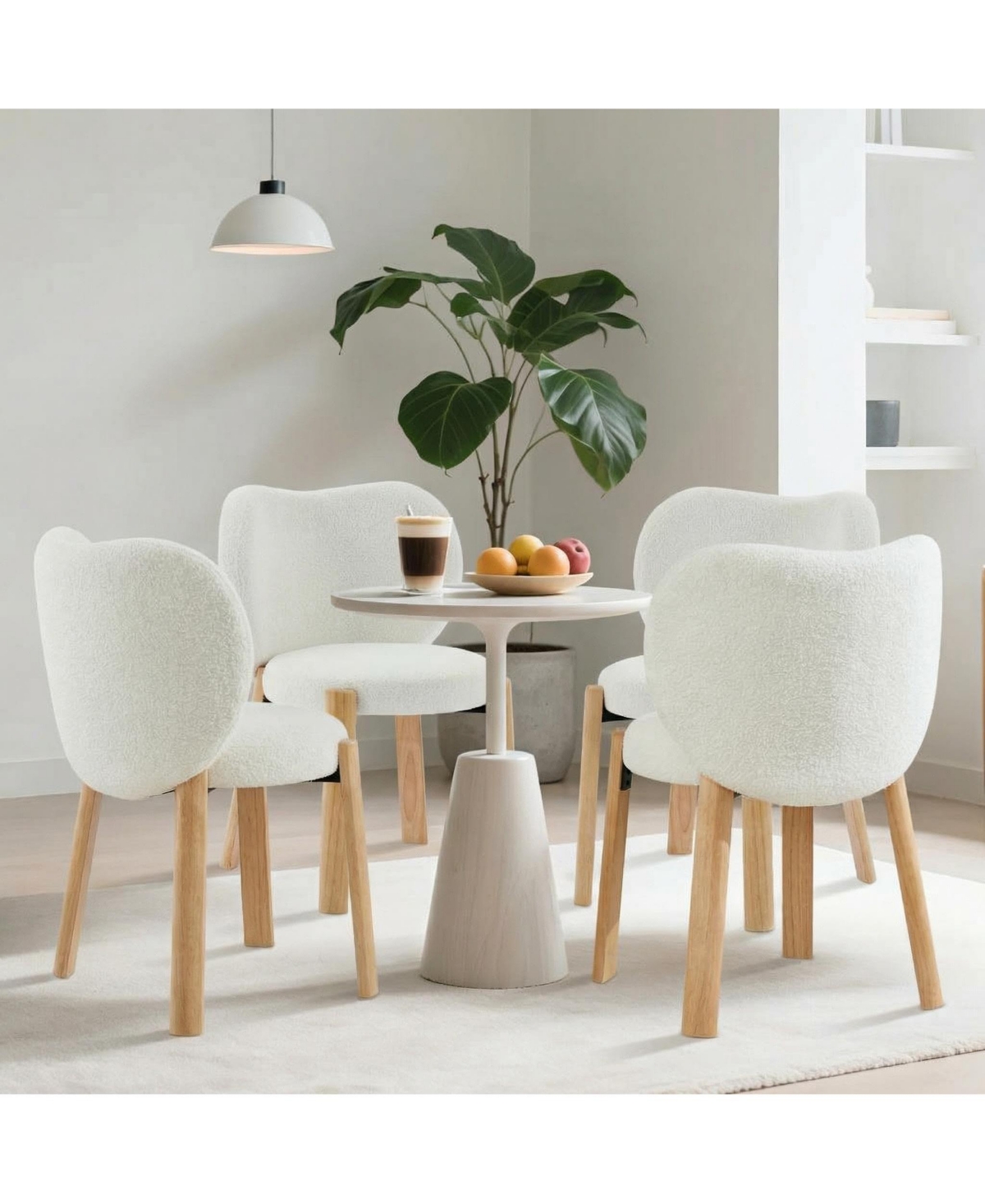 Click here for homfan Modern Accent Chairs Set of 4  Love-Shaped... prices