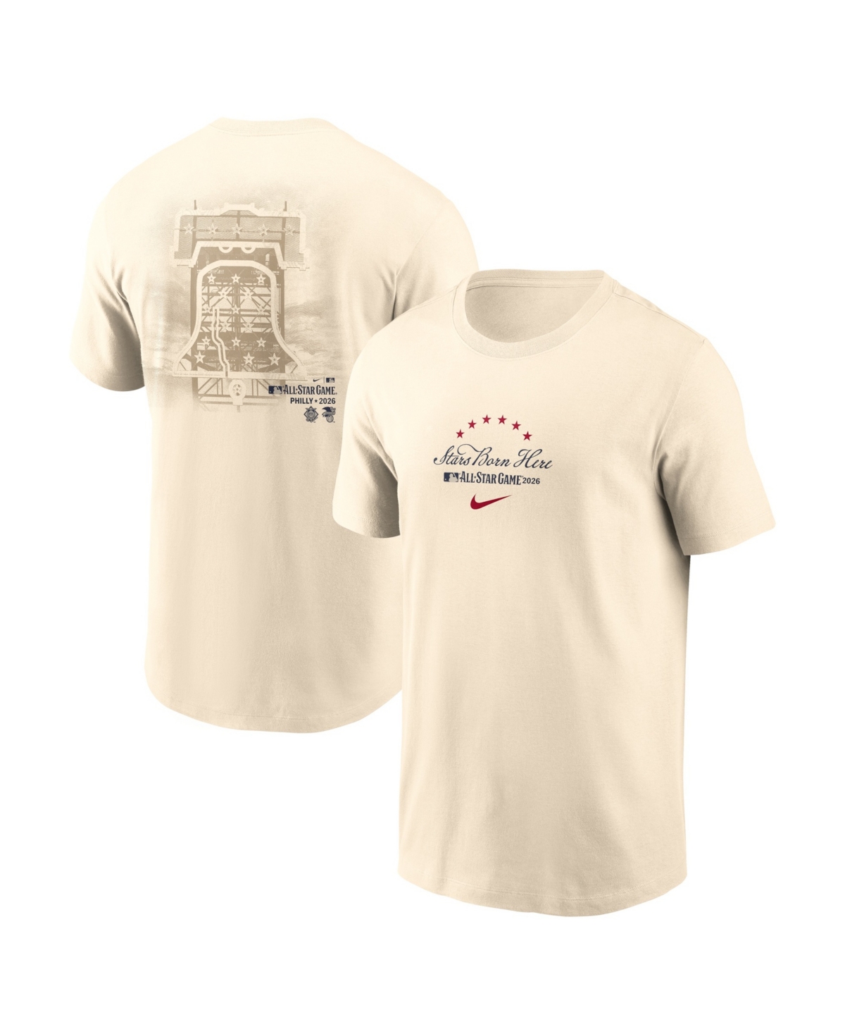 Click here for Nike Mens Cream 2026 Mlb All-Star Game Sketch Bell... prices