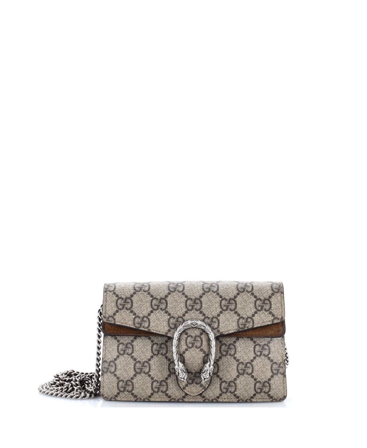 Click here for Pre-Owned Gucci Super Mini Dionysus Bag Gg Coated... prices