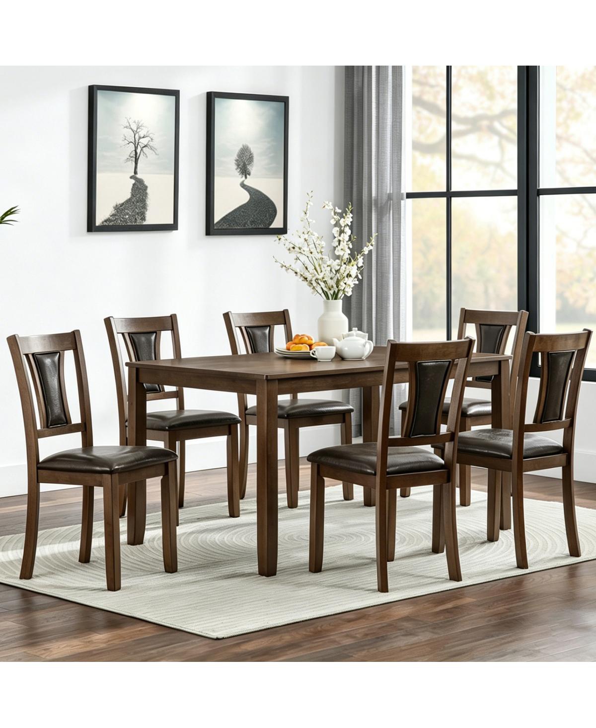 Click here for Streamdale Furniture 7-Piece Modern Rectangular Di... prices