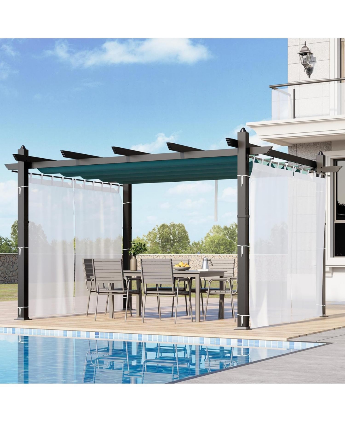Click here for gaomon Retractable Outdoor Pergola with Canopy and... prices
