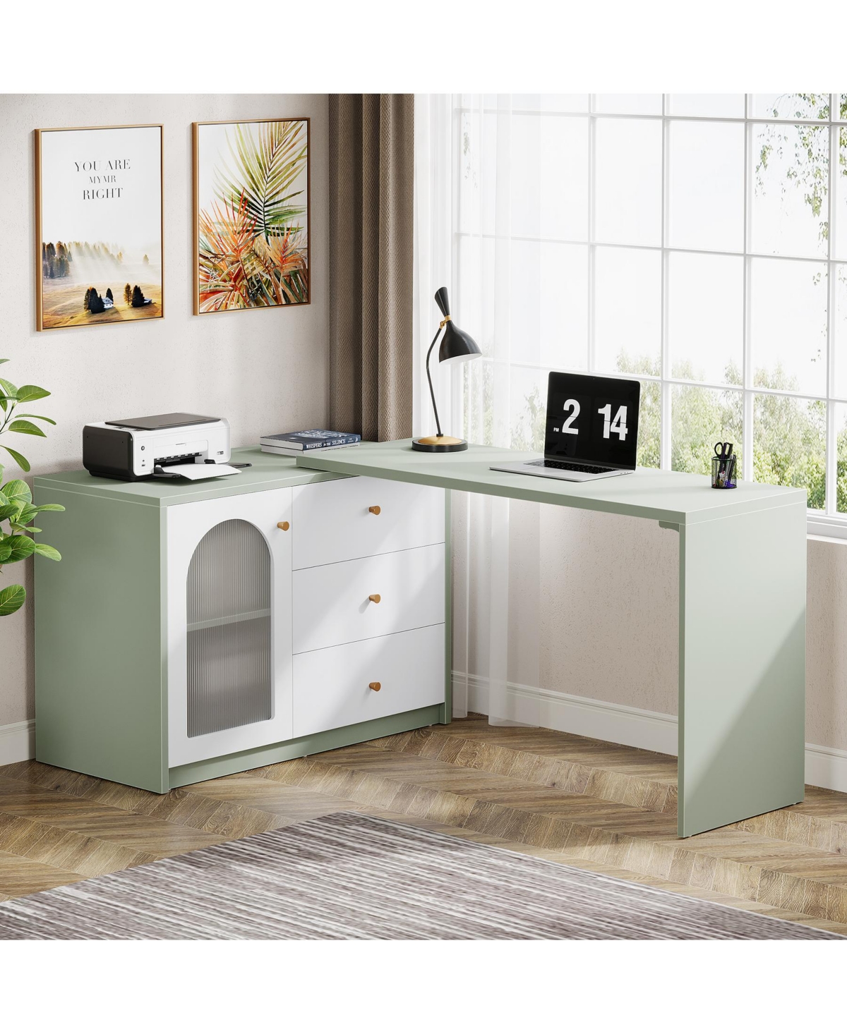 Click here for Tribesigns L Shaped Computer Desk with Drawers  Mo... prices