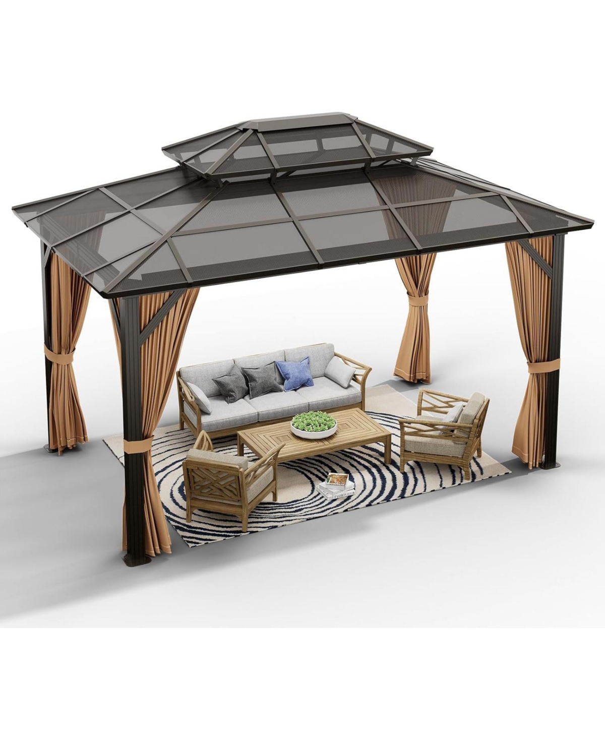 Click here for gaomon 10x13 Feet Hardtop Gazebo  Outdoor Polycarb... prices