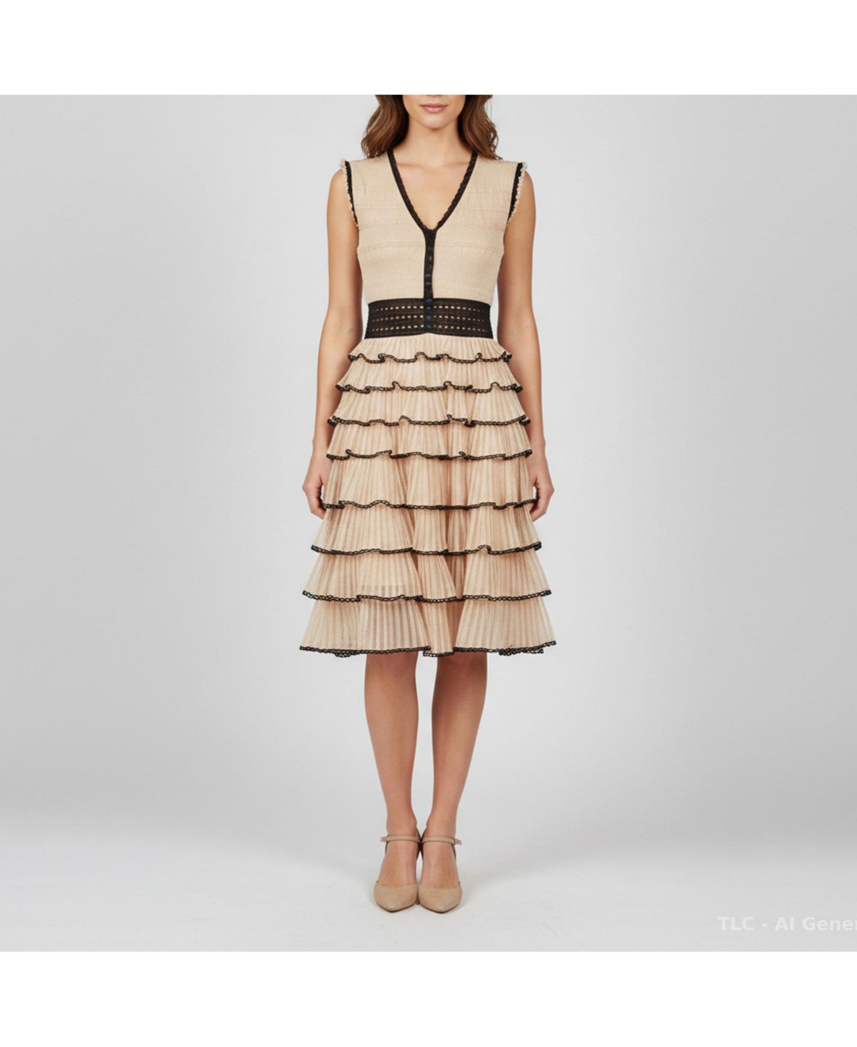 Click here for Pre-Owned Alexander Mcqueen Womens Powder Lurex Kn... prices