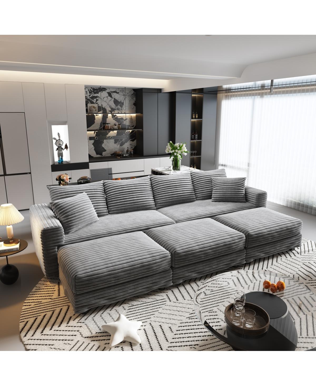 Click here for Streamdale Furniture 102.4 Modern Plush Corduroy 4... prices