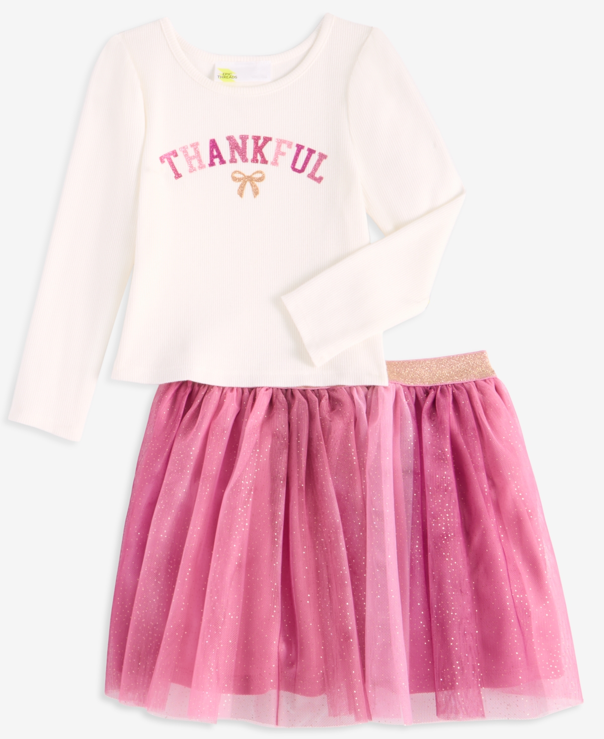 Click here for Epic Threads Toddler Girls 12M-5T Thankful Top and... prices