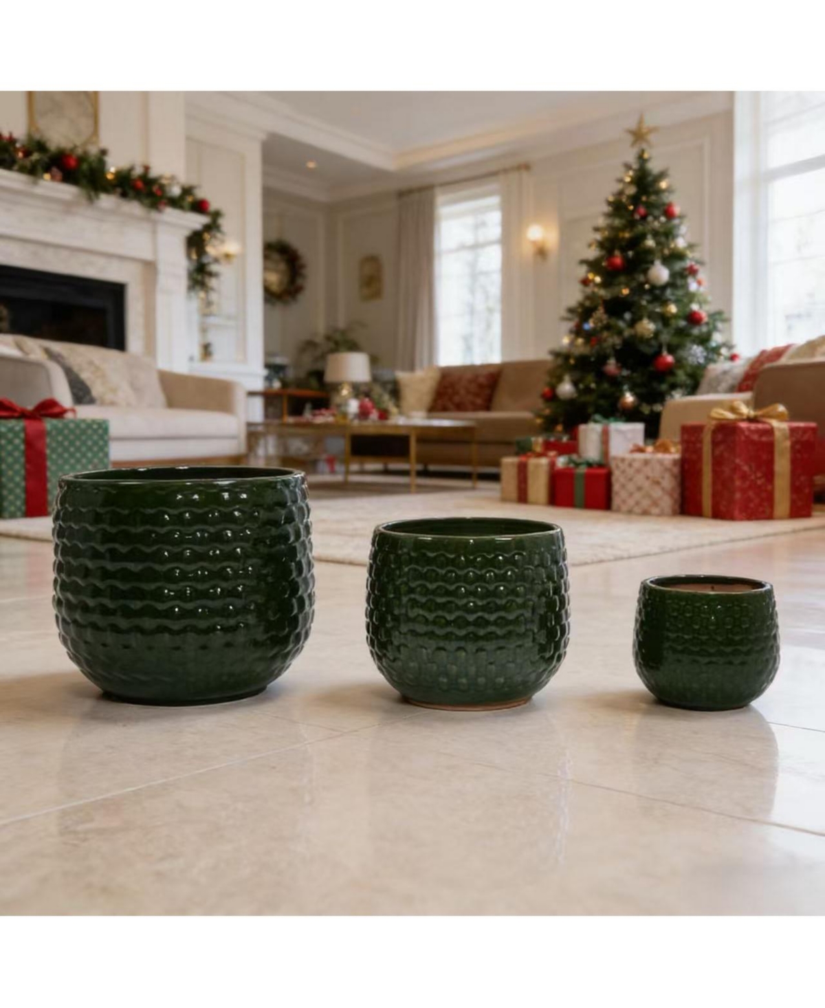 Click here for Clihome Handmade Glazed Ceramic Planter Set of 3... prices