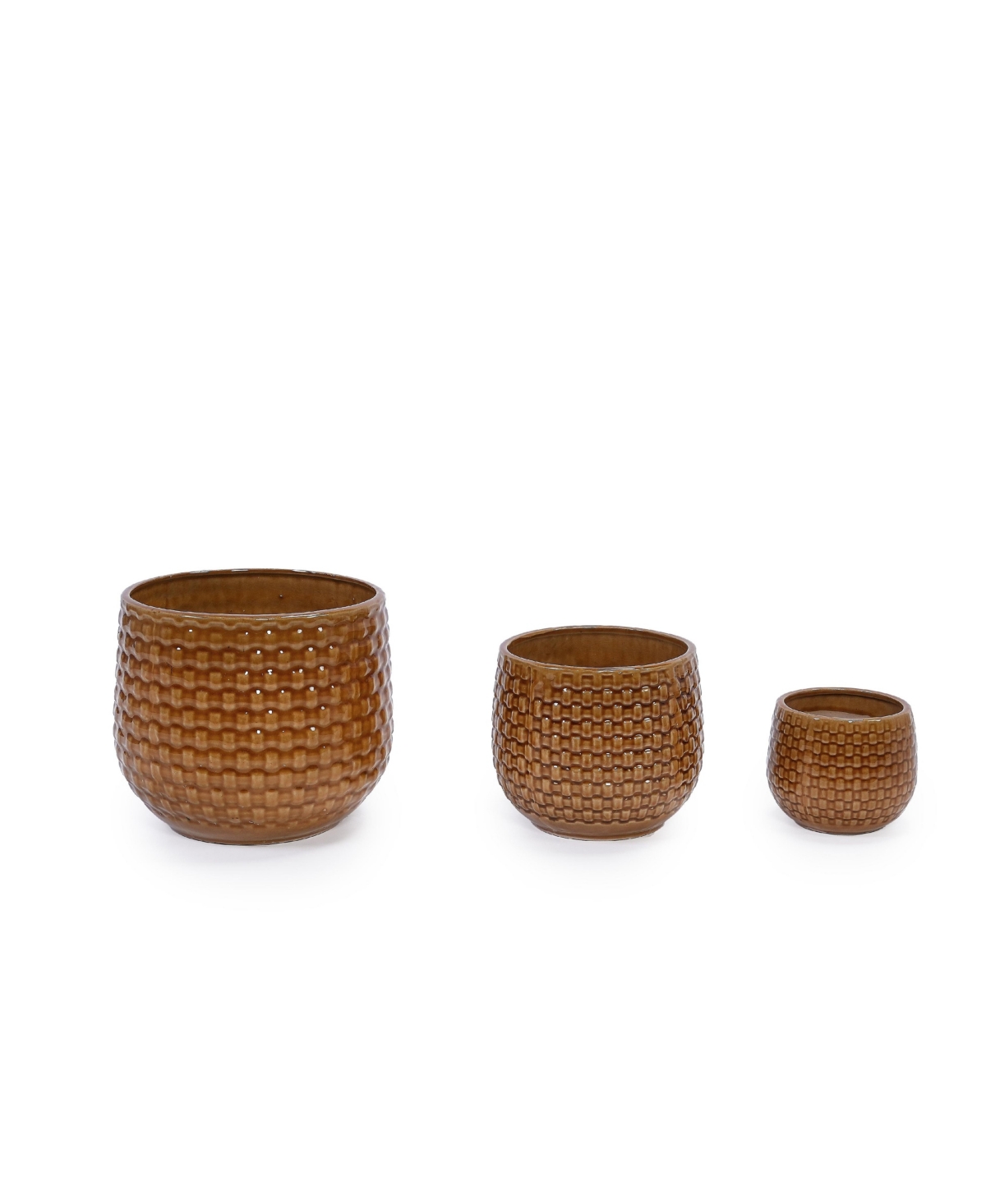 Click here for Clihome Handmade Glazed Ceramic Planter Set of 3... prices