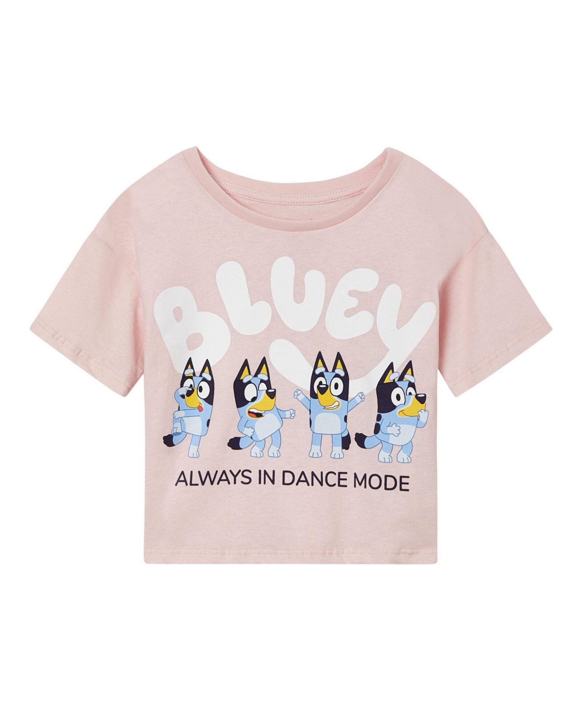 Click here for Bluey Girls (5 - 8) Cropped T-Shirt - Bluey pink prices