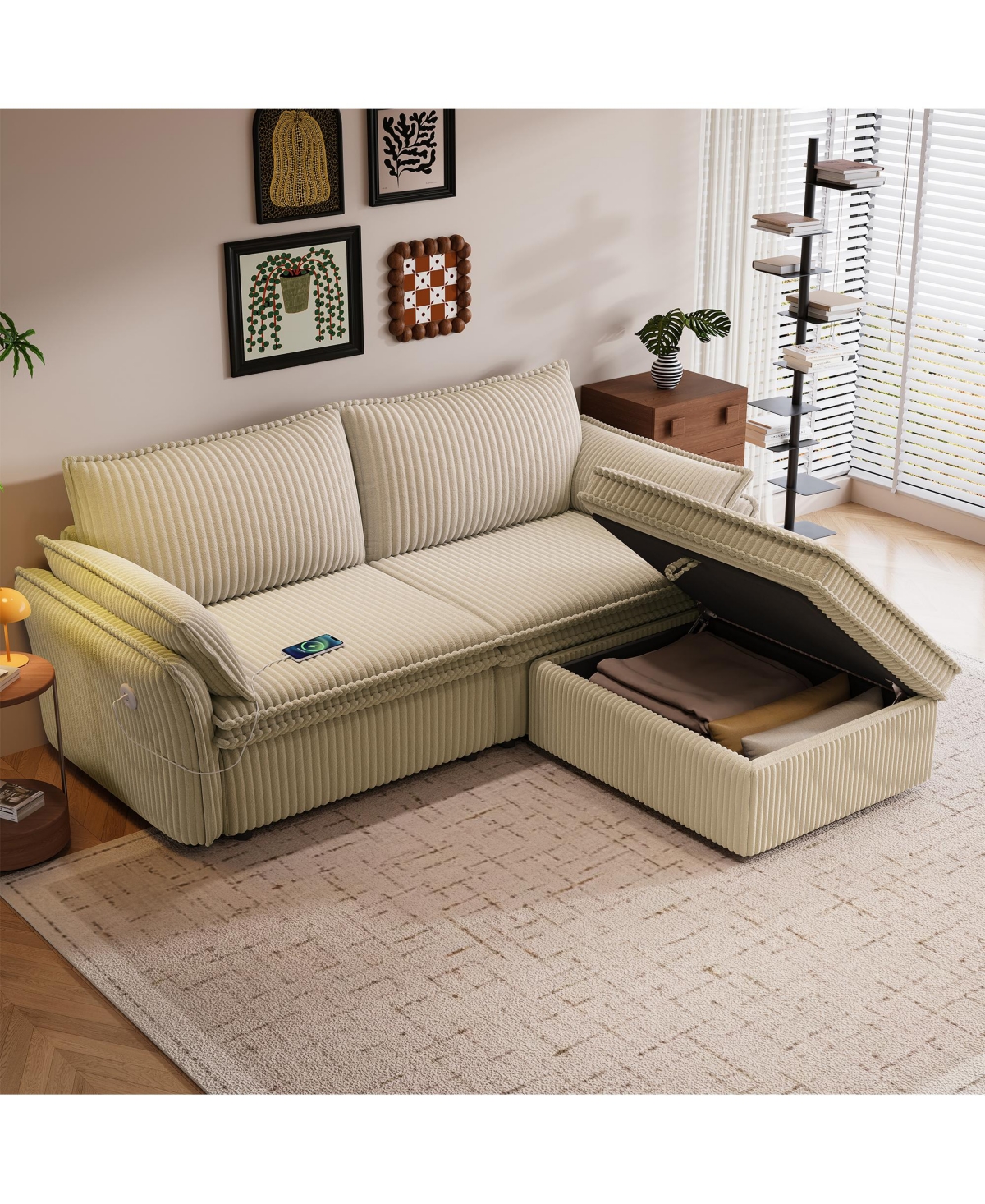 Click here for Boyel Living 85 Convertible Sofa Bed  2-in-1 Plush... prices