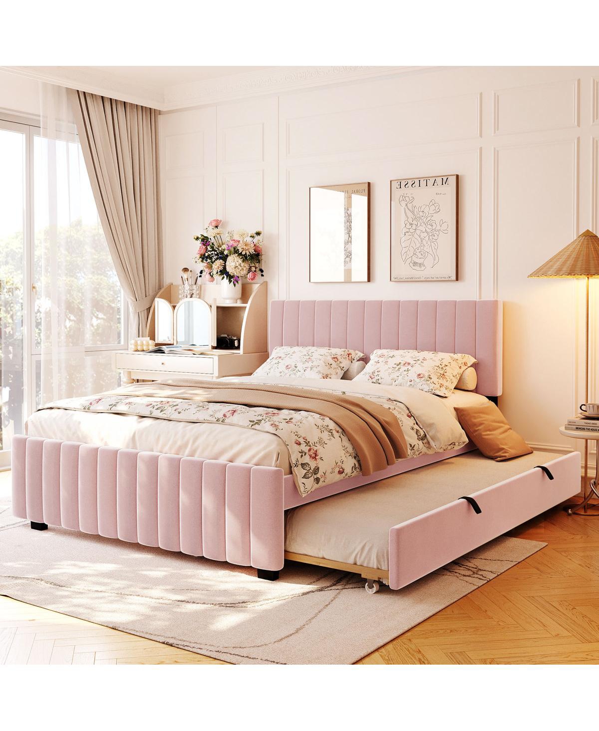 Click here for Streamdale Furniture Queen Size Velvet Upholstered... prices