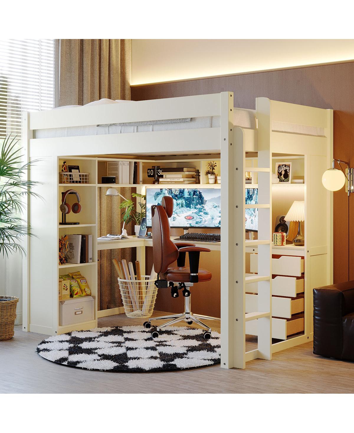 Click here for Streamdale Furniture Full Size Solid Wood Loft Bed... prices