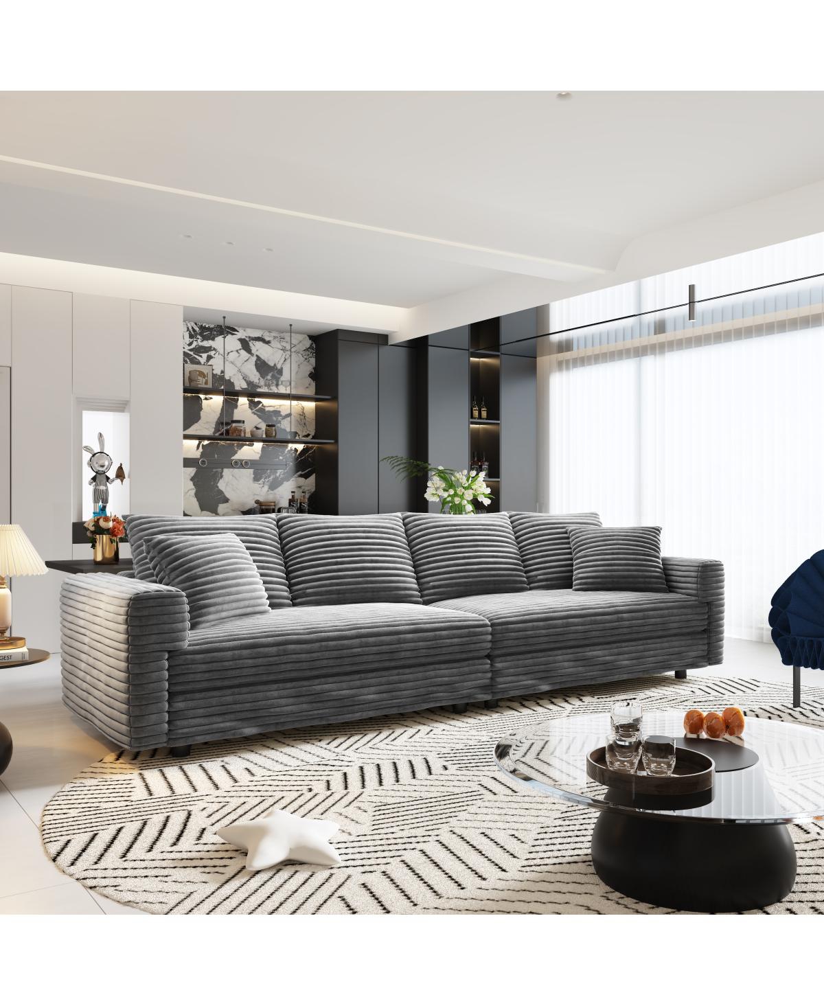 Click here for Streamdale Furniture 102.4 Modern Plush Corduroy 4... prices