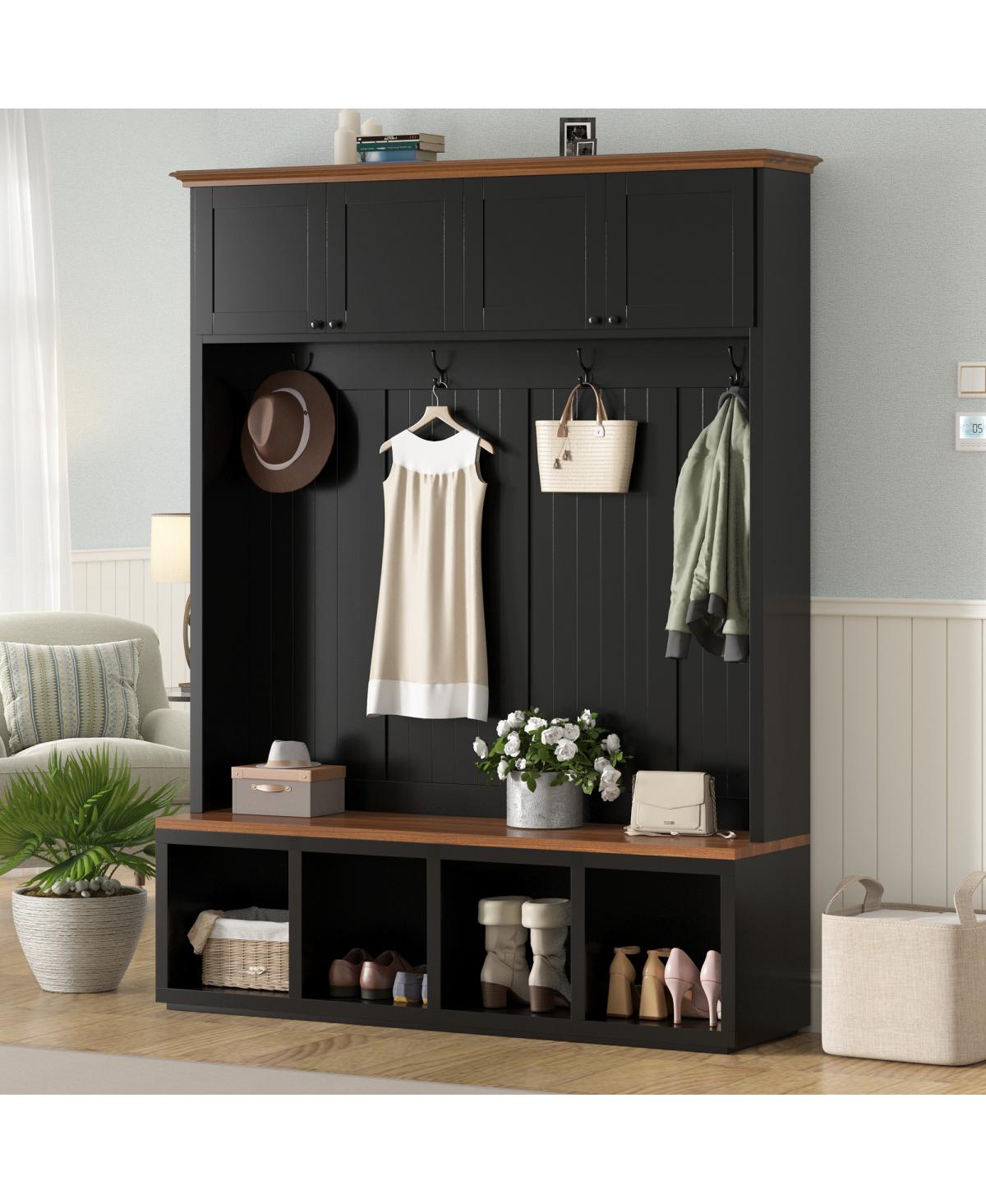Click here for Streamdale Furniture 59W Farmhouse Hall Tree with... prices