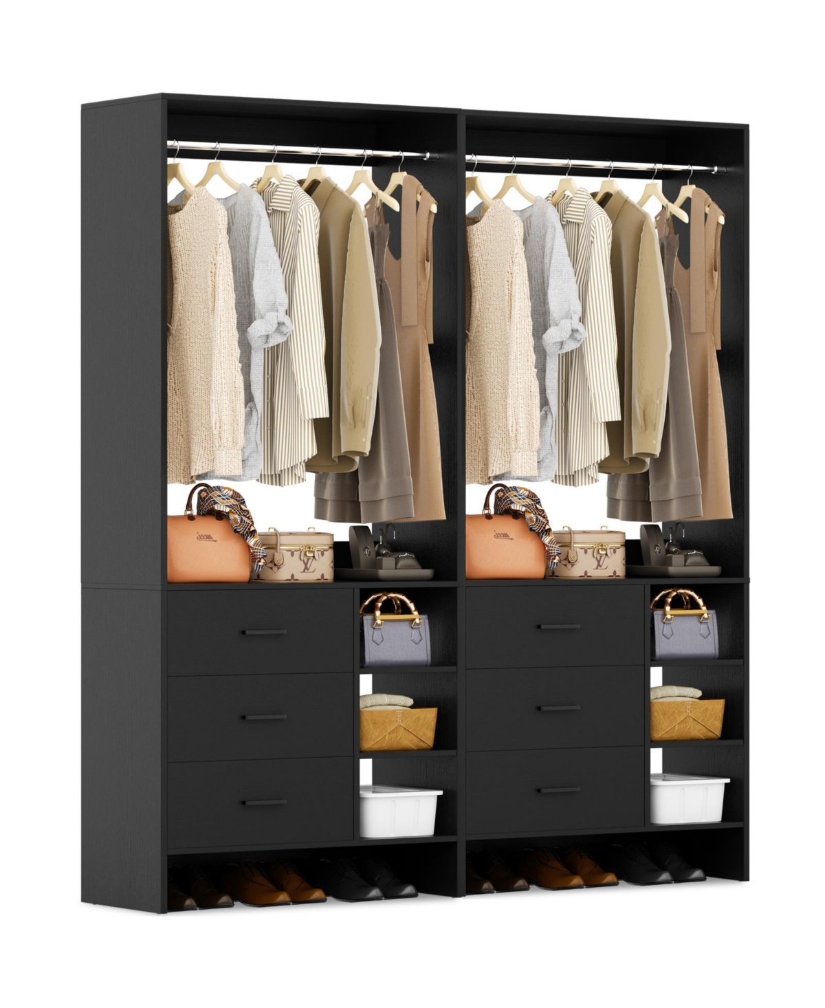 Click here for Aheaplus 30 Set of 2 Closet Organizer with Wooden... prices