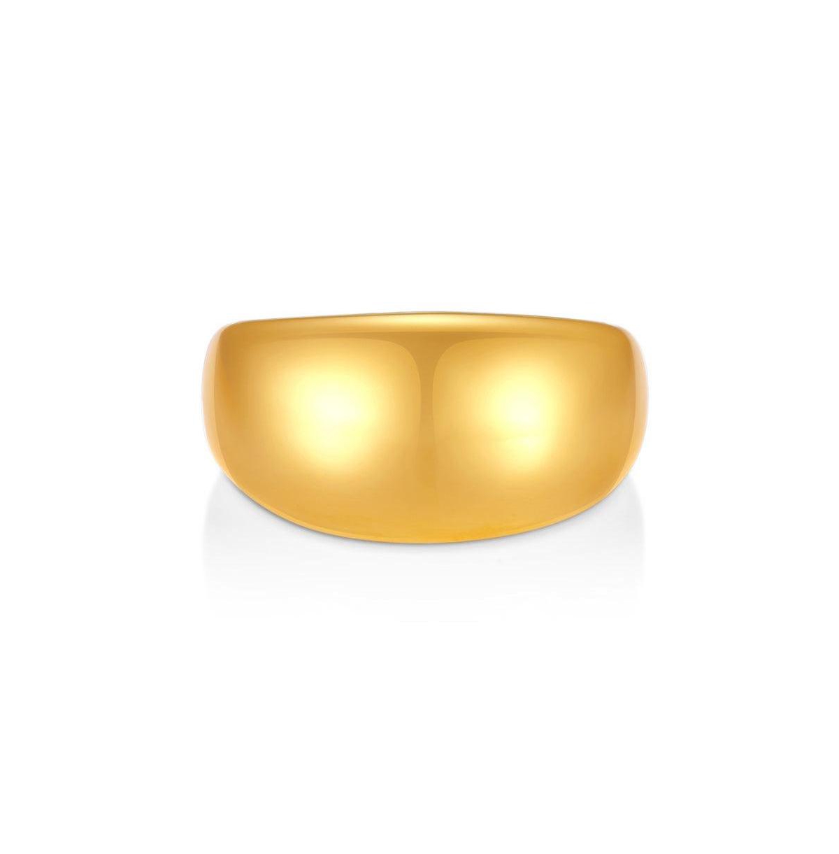 Click here for Mantra I Am Powerful Dome Ring - Yellow gold prices