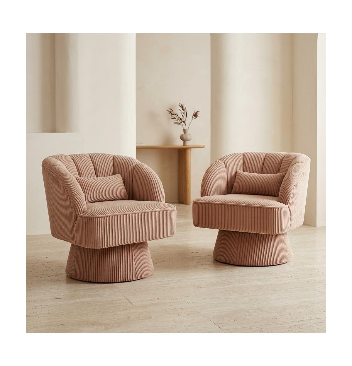 Click here for homfan 360degree(s) Swivel Barrel Chair Set of 2... prices