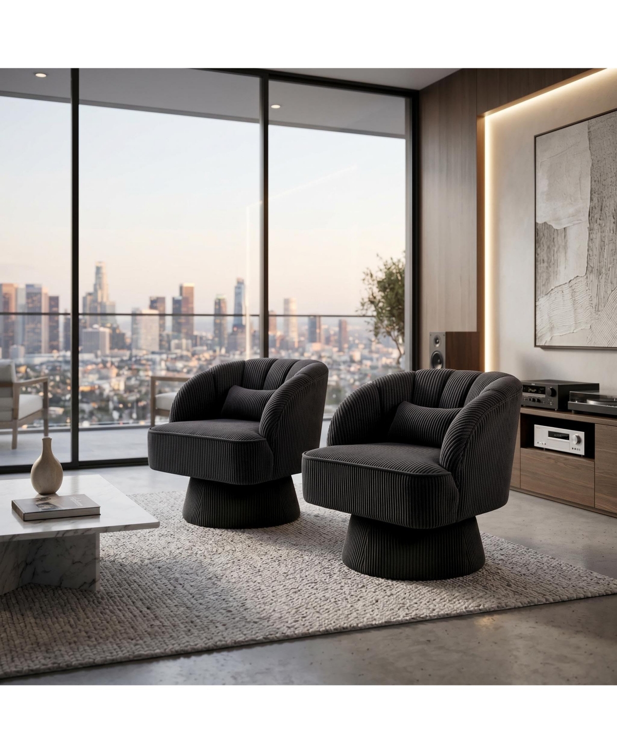 Click here for homfan 360degree(s) Swivel Barrel Chair Set of 2... prices