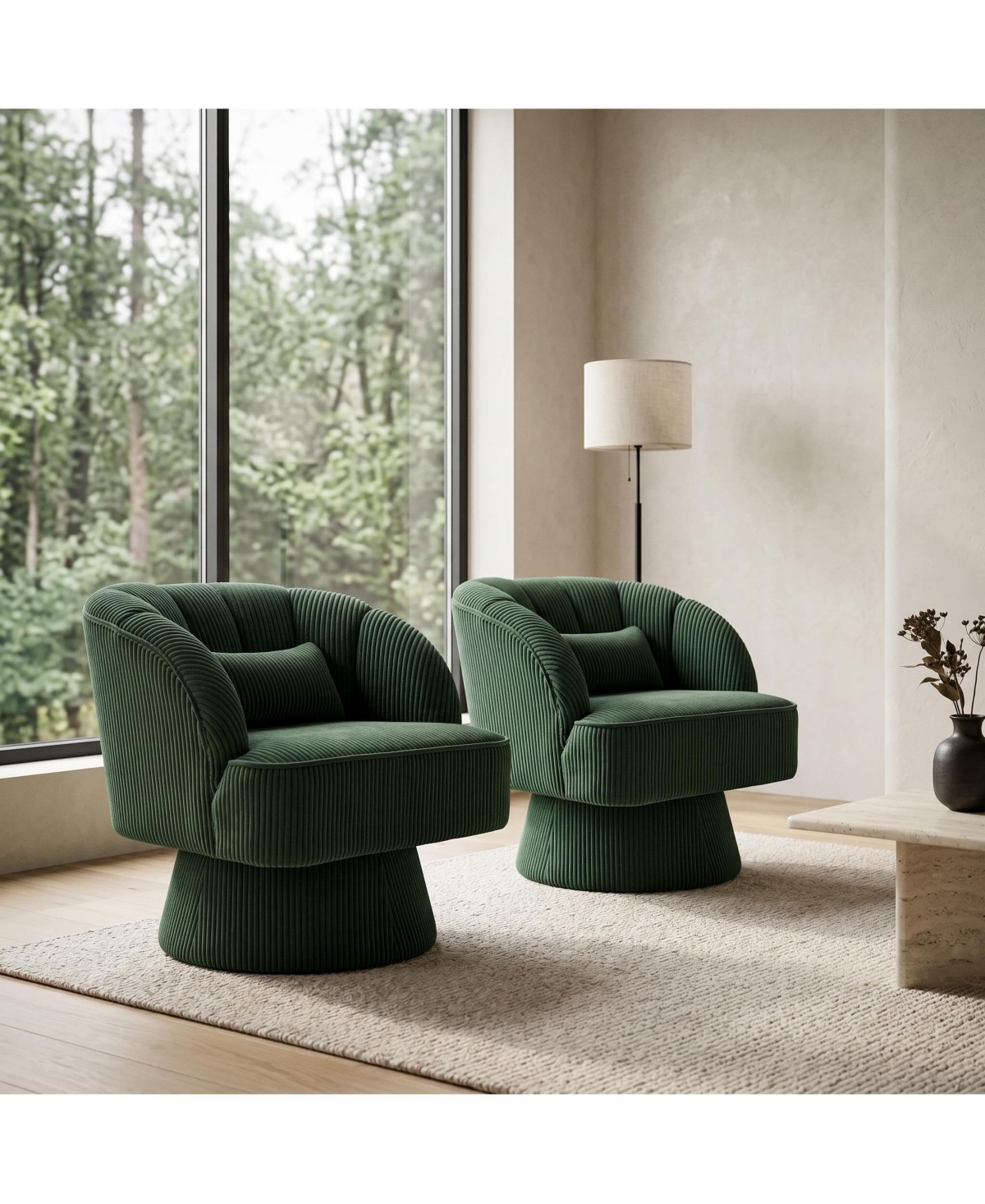 Click here for homfan 360degree(s) Swivel Barrel Chair Set of 2... prices