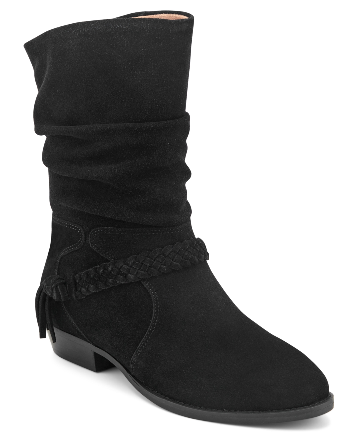 Click here for Earth Womens Printy Suede Ruched Pull-On Boots - B... prices