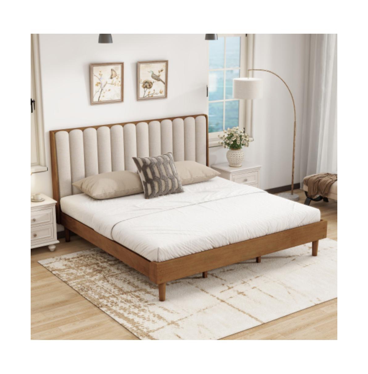 Click here for Lucky One King Size Wood Bed with Piano Key Style... prices
