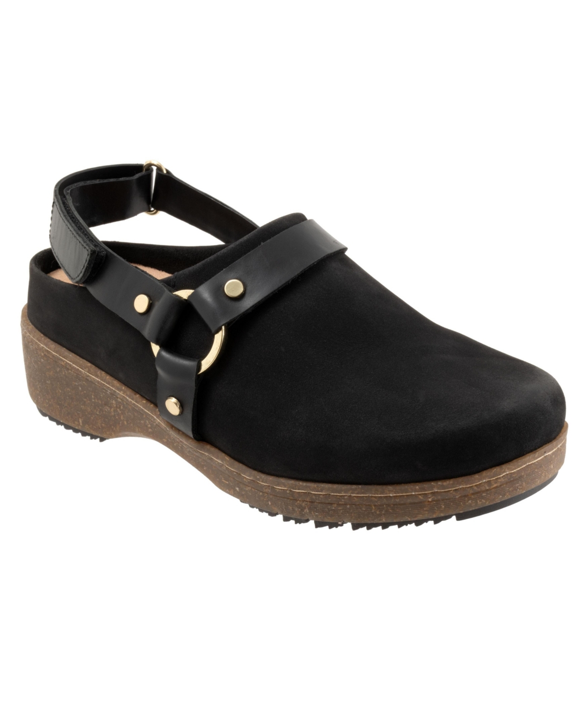 Click here for Softwalk Womens Avondale Clog - Black nubuck prices