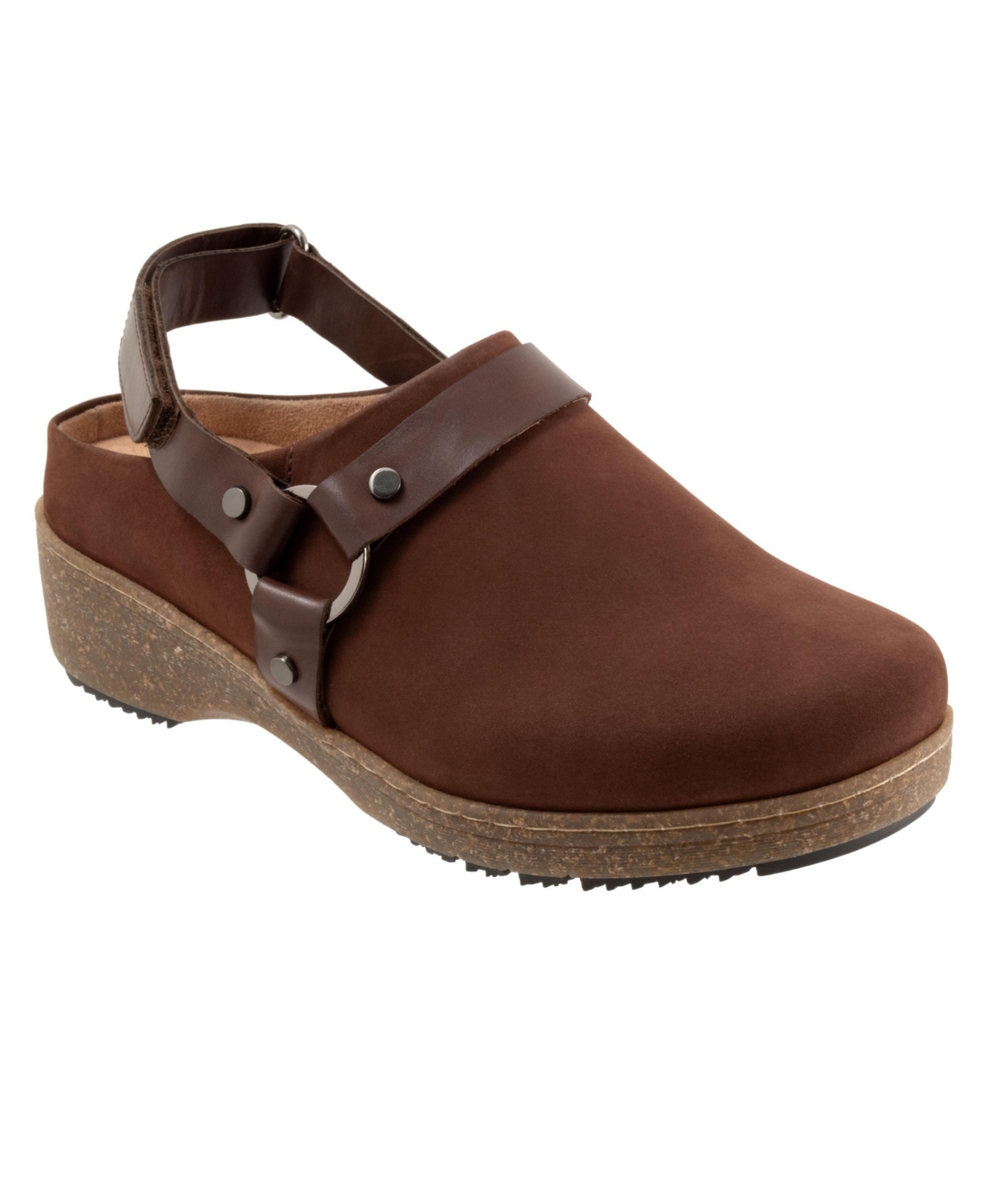 Click here for Softwalk Womens Avondale Clog - Brown nubuck prices