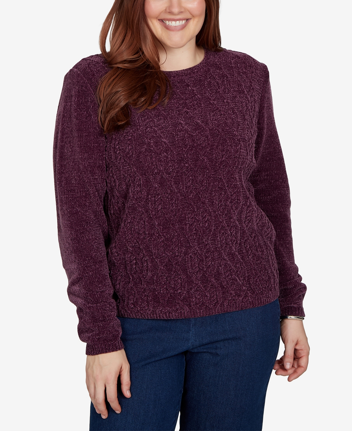 Click here for Alfred Dunner Womens Classic Cable Pullover Chenil... prices