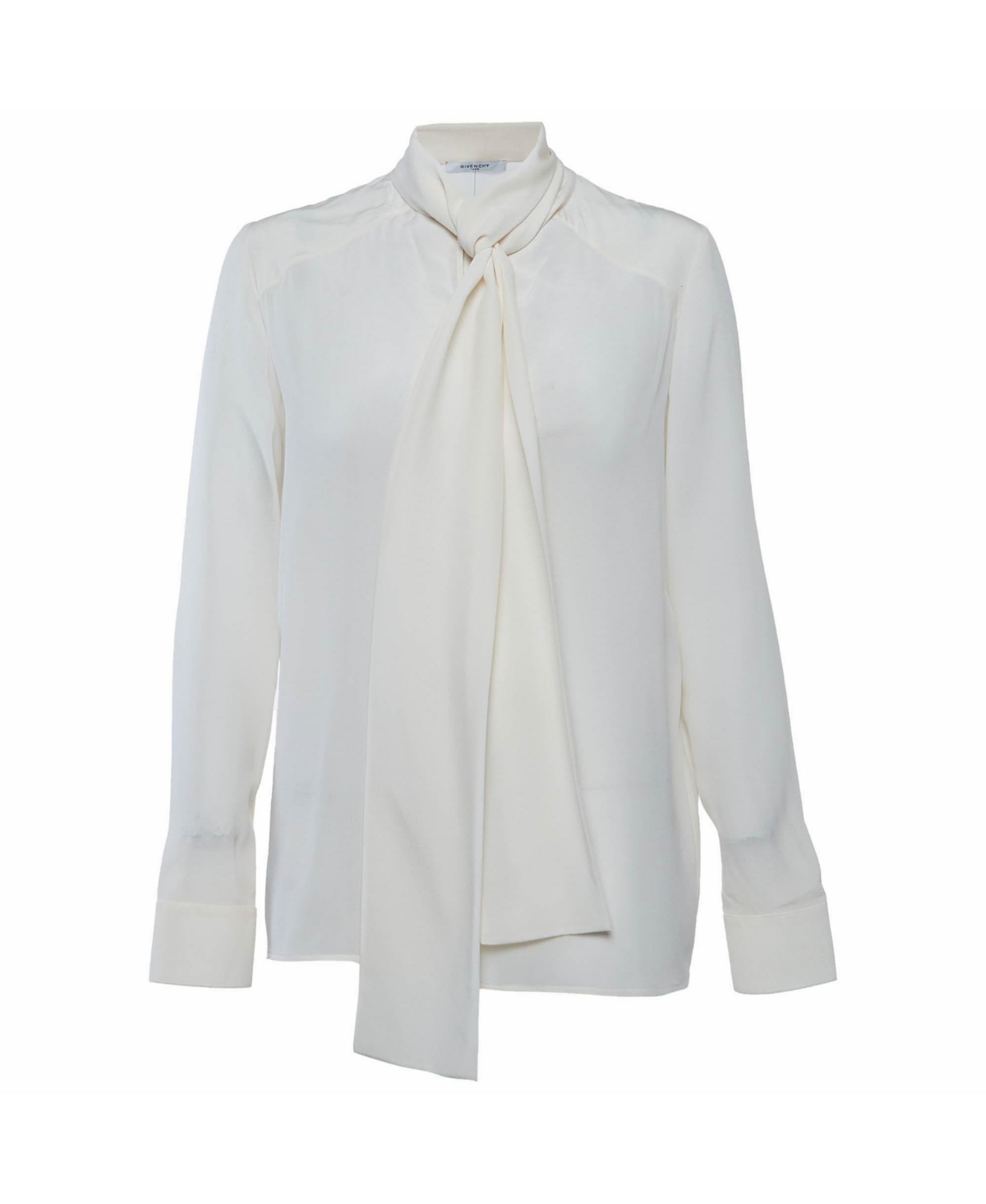 Click here for Pre-Owned Givenchy Womens Cream Silk Tie-Neck Long... prices