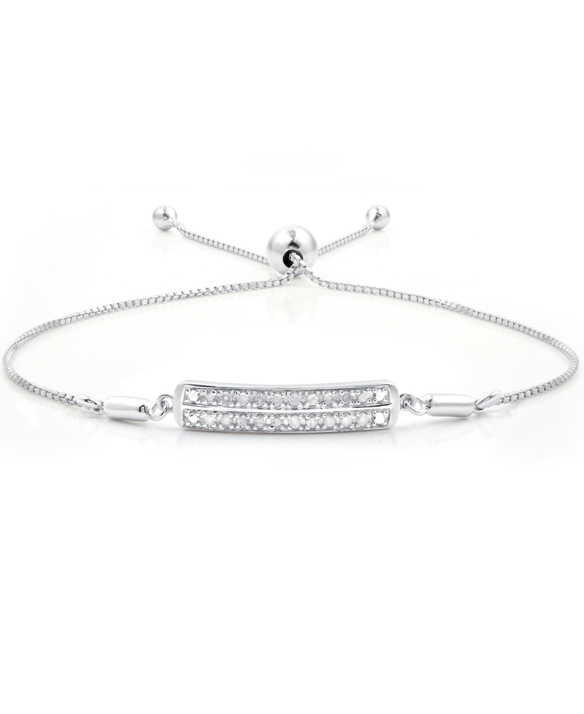Click here for Diamond Bar Bolo Bracelet (1/6 ct. t.w.) in Sterli... prices