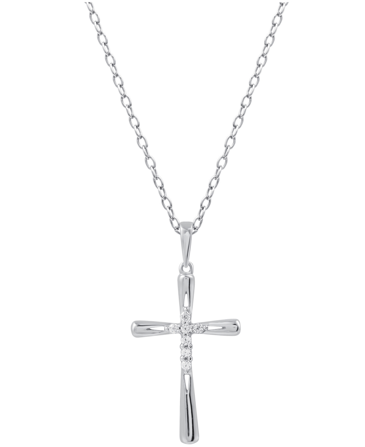 Click here for Diamond Cross 18 Cross Pendant Necklace (1/10 ct.... prices