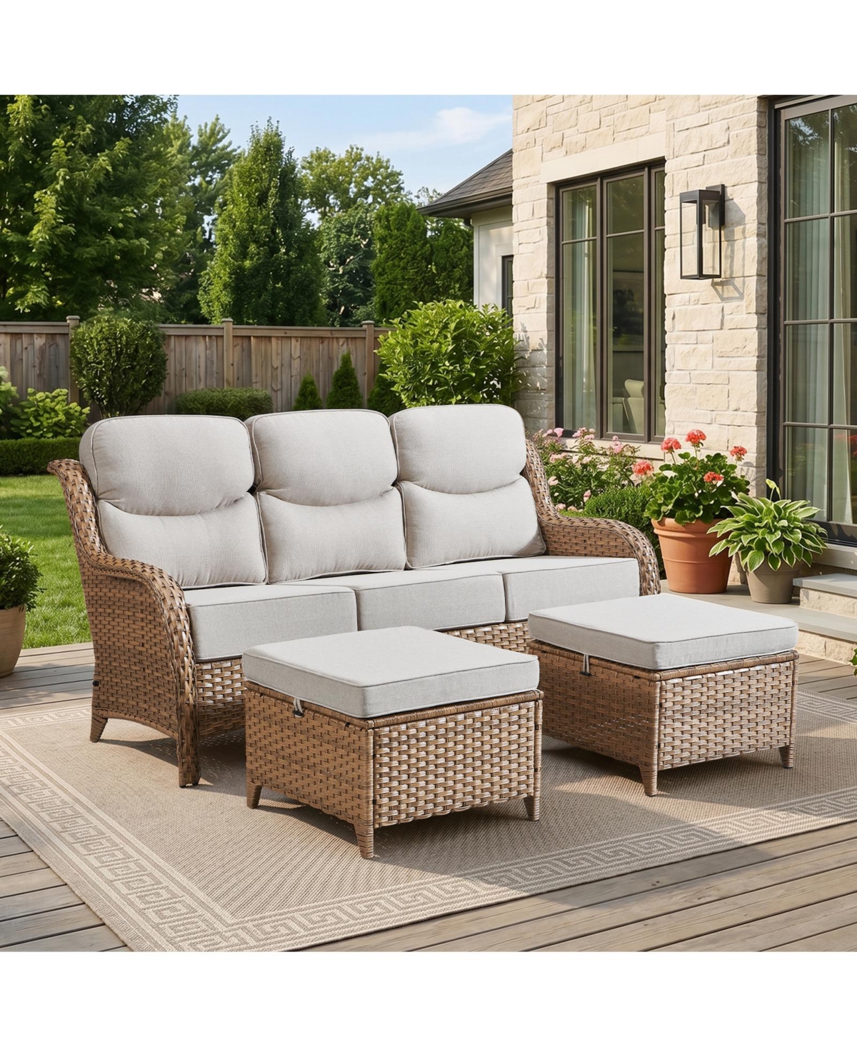 Click here for Pocassy Wicker Outdoor Patio Furniture Set 3 Piece... prices