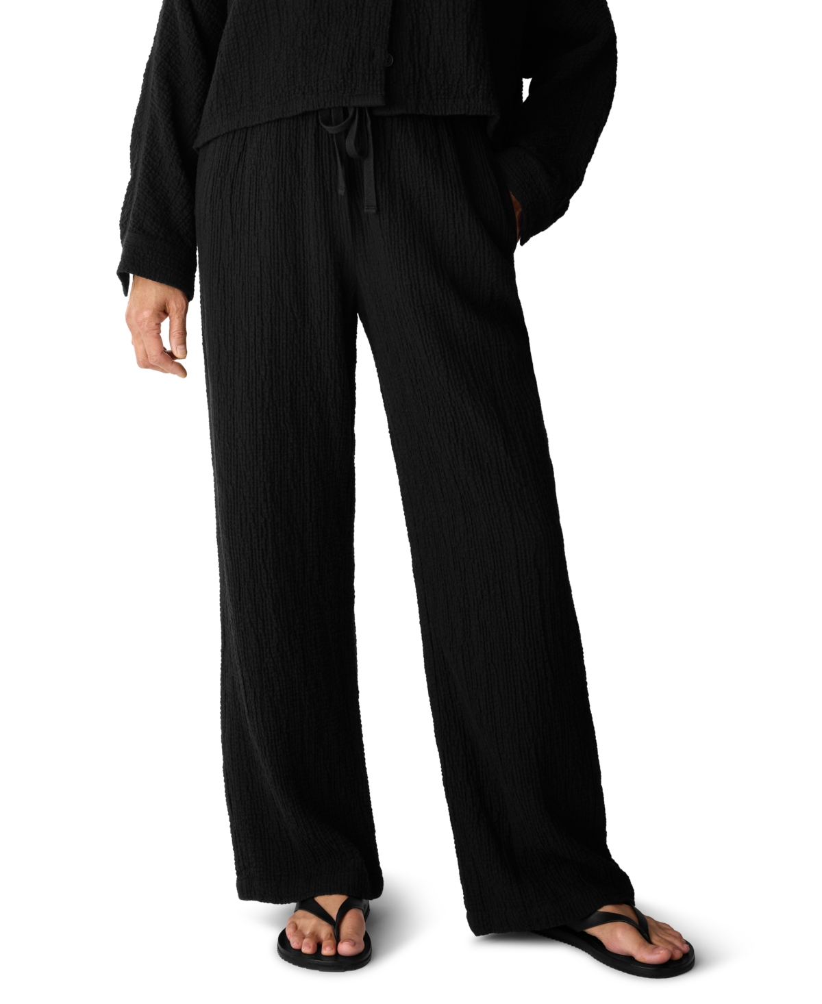 Click here for Eileen Fisher Womens High-Rise Straight Leg Drawst... prices