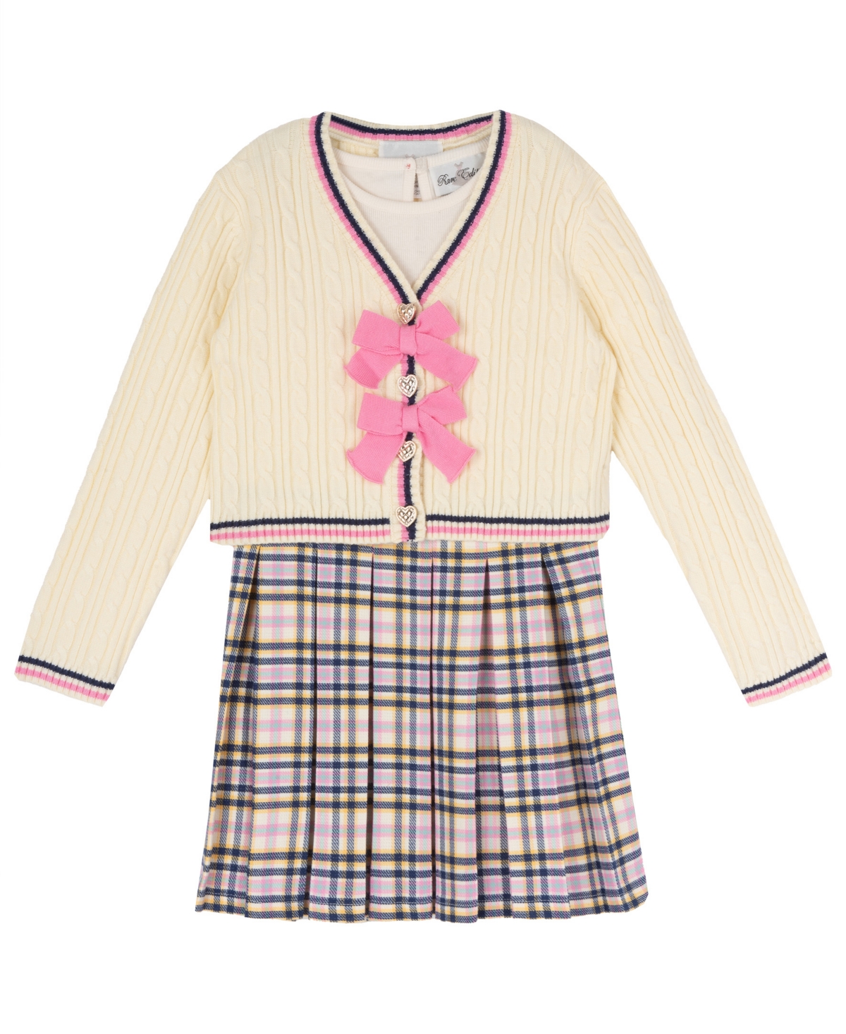 Click here for Rare Editions Girls 2T-6X Plaid Skort Dress and Ca... prices