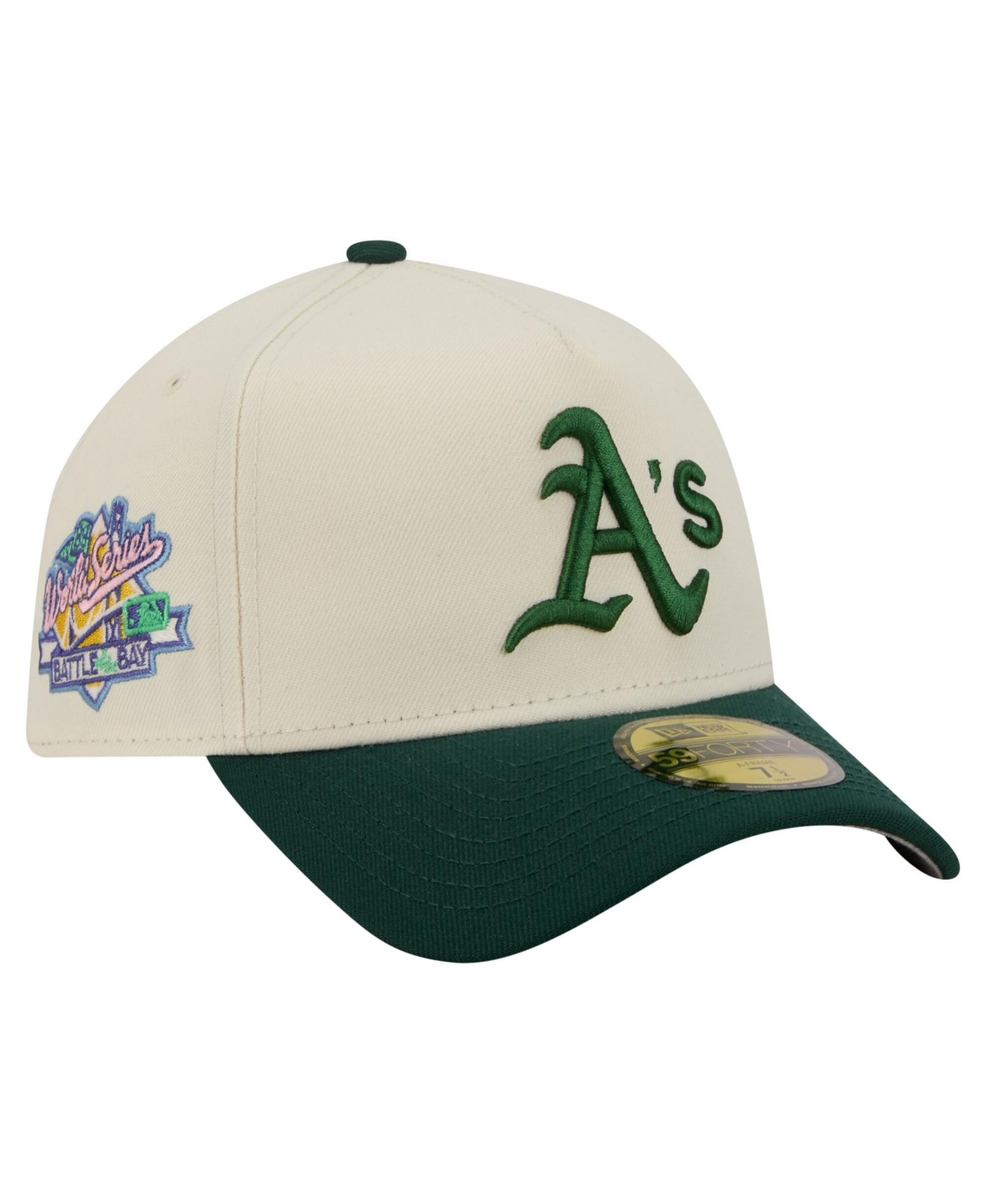 Click here for New Era Mens Cream Athletics Chrome A-Frame 59FORT... prices