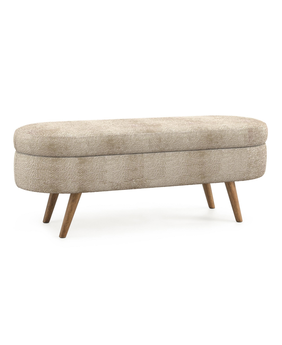 Click here for sumyeg Oval Storage Ottoman Bench with Rubber Wood... prices