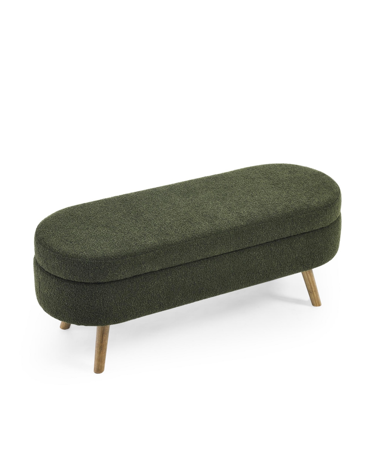 Click here for sumyeg Oval Storage Ottoman Bench with Rubber Wood... prices