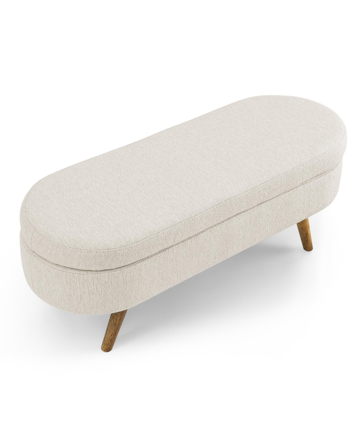 Click here for sumyeg Oval Storage Ottoman Bench with Rubber Wood... prices