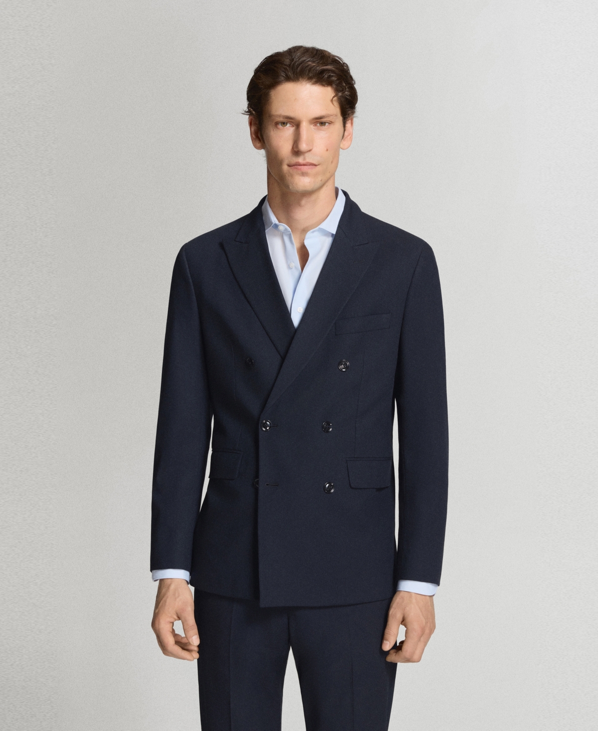 Click here for Mango Mens Monaco Double-Breasted Slim-Fit Suit Bl... prices
