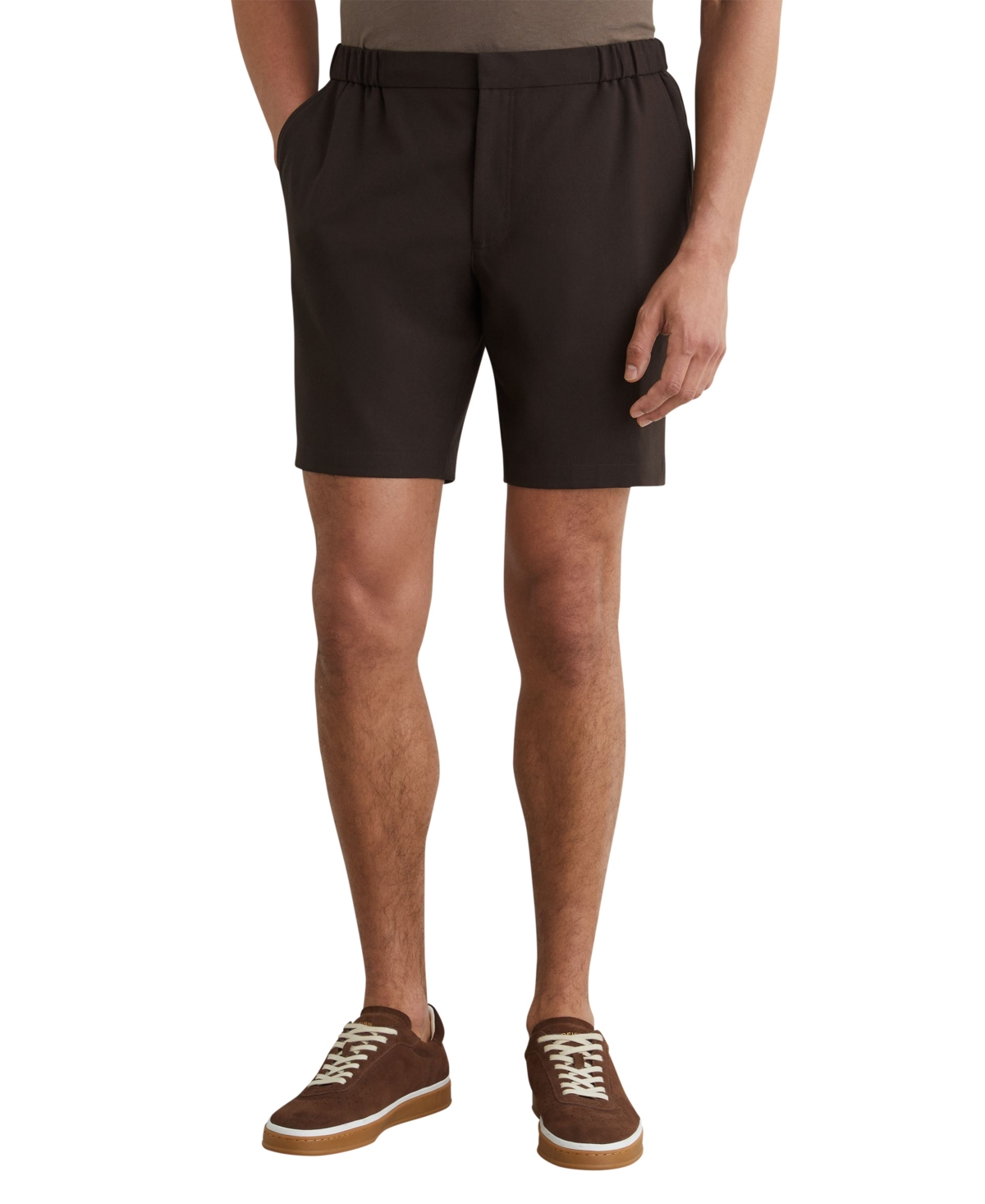 Click here for Reiss Mens Deck Drawstring Chino Shorts - Brown prices