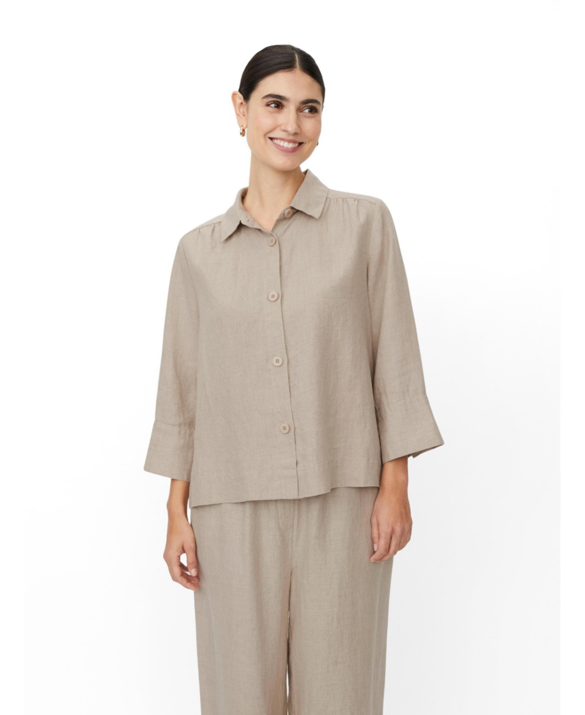 Click here for Masai Copenhagen Womens MaIdakai Linen Shirt - Nat... prices