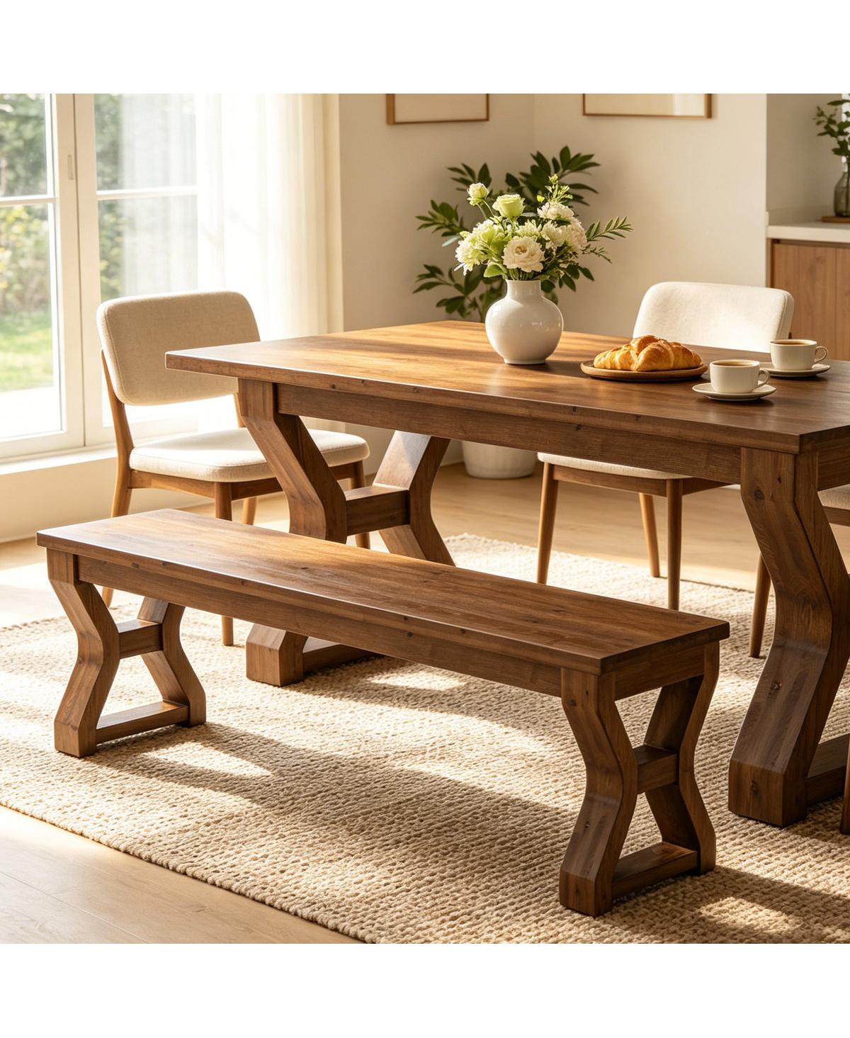 Click here for Tribesigns 55 Solid Wood Dining Bench for 2-3 Peop... prices